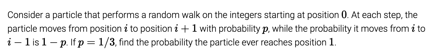 Solved Consider a particle that performs a random walk on | Chegg.com