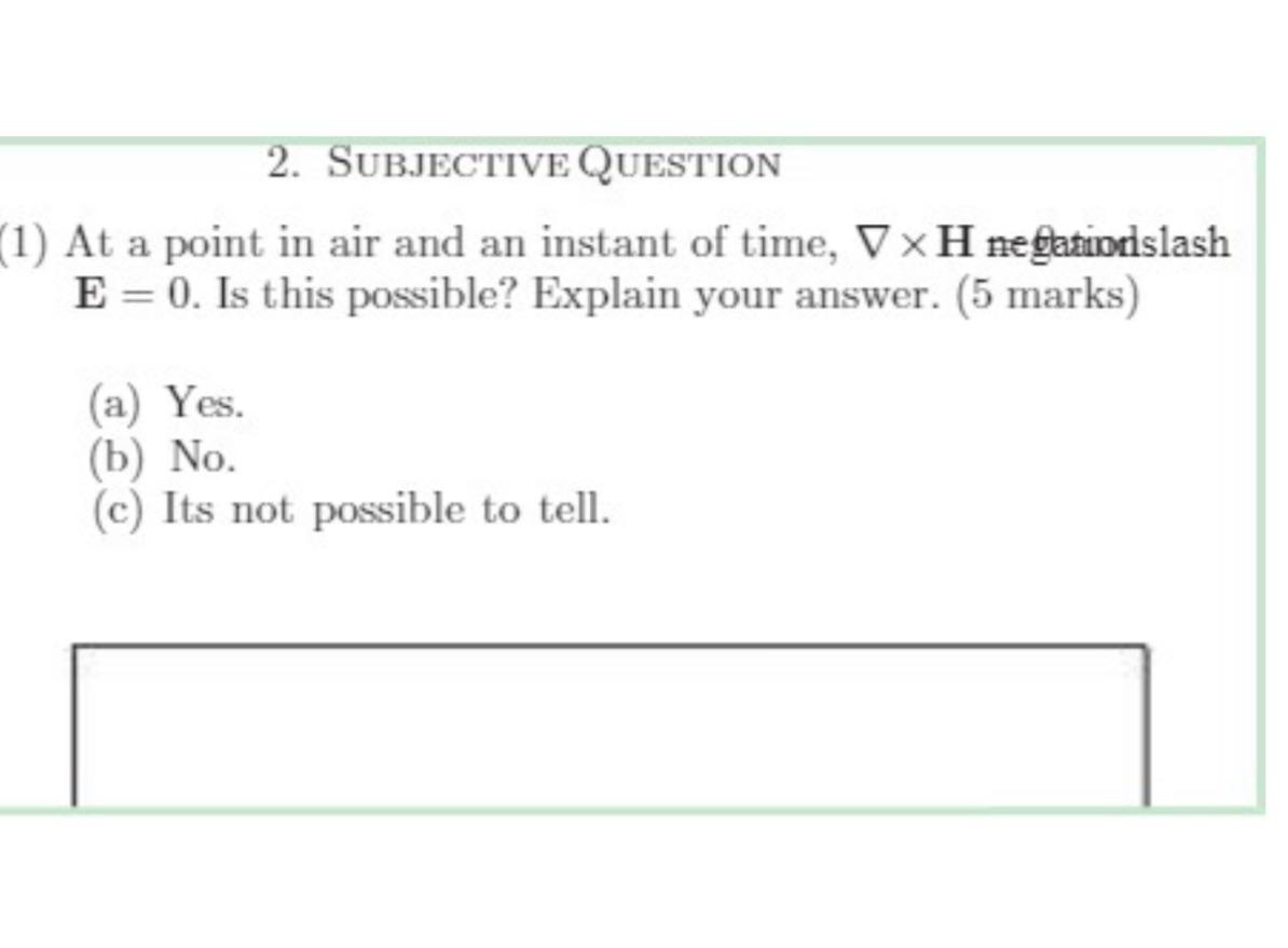 Solved 1) At a point in air and an instant of time, ∇×H | Chegg.com