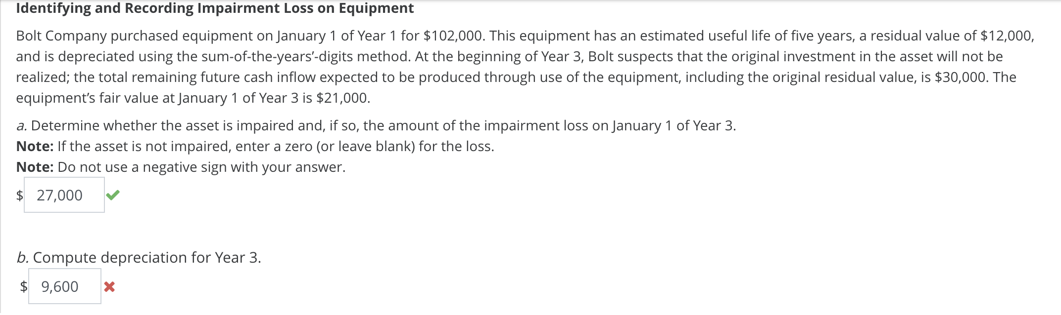 Solved Identifying and Recording Impairment Loss on | Chegg.com