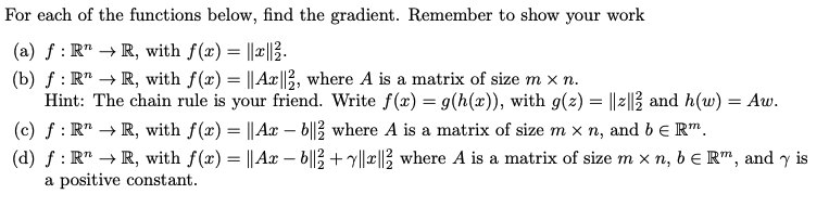 Solved Note that ||x||2 is the Euclidean norm of the vector | Chegg.com