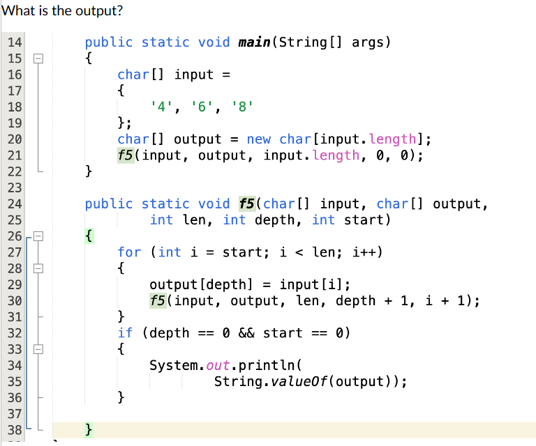 Solved What is the output?Show your work using paper and pen | Chegg.com