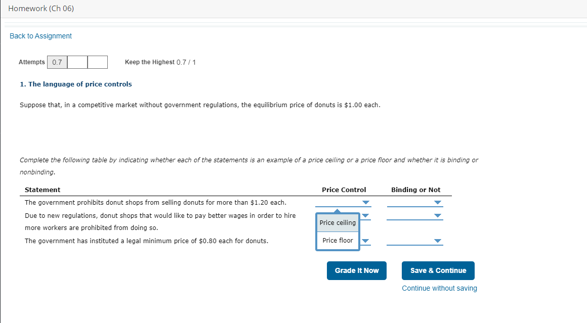 Solved Homework (Ch 06) Back to Assignment Attempts 0.7 Keep | Chegg.com