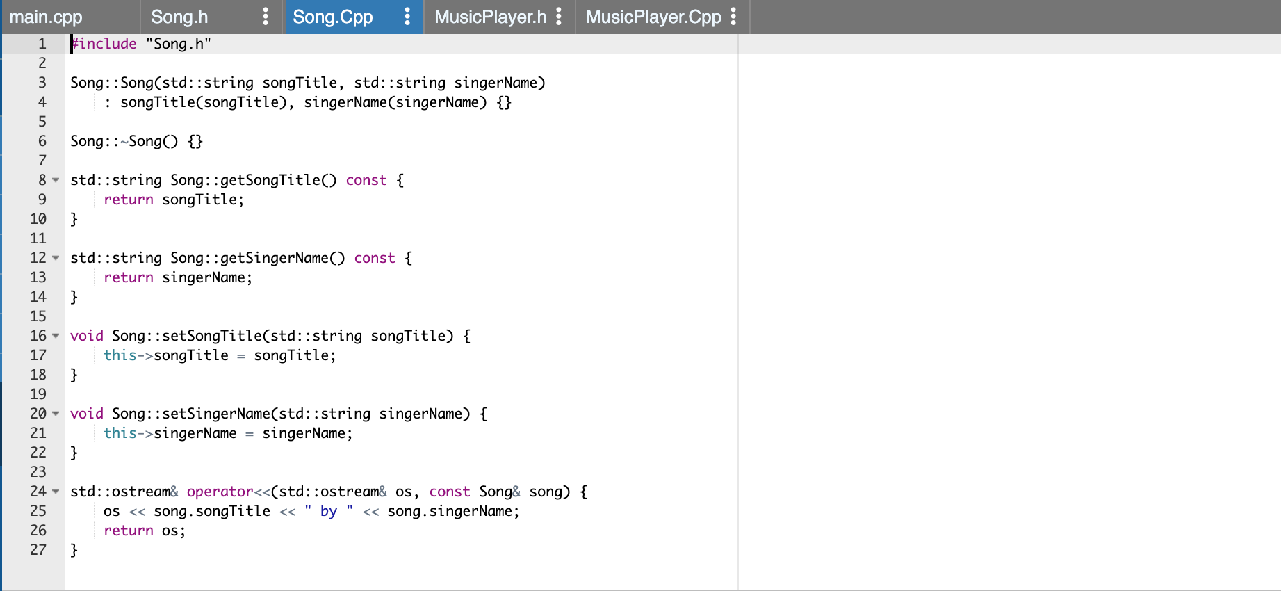 Solved what has to be placed in cpp for the code to work, it | Chegg.com