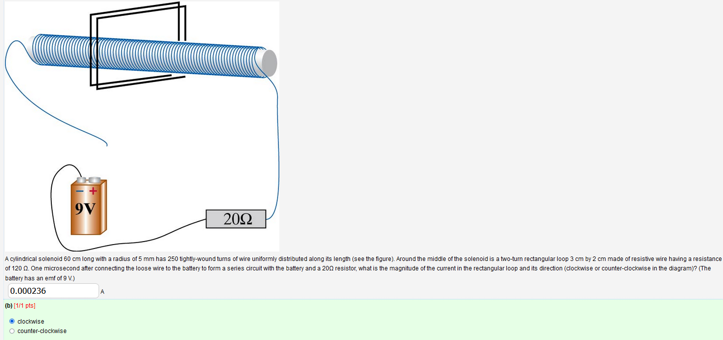 Solved Looking for the current of the loop wire. | Chegg.com