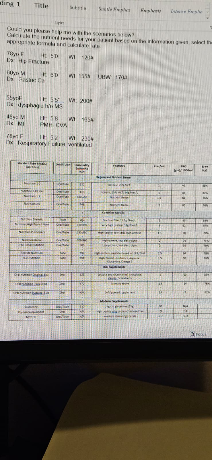 Solved Could you please help me with the scenarios | Chegg.com