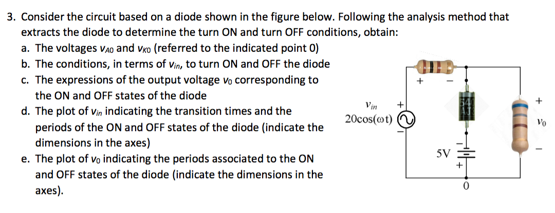 + 3. Consider the circuit based on a diode shown in | Chegg.com