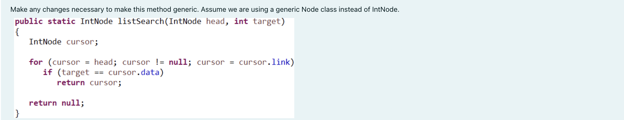 Solved Make any changes necessary to make this method | Chegg.com