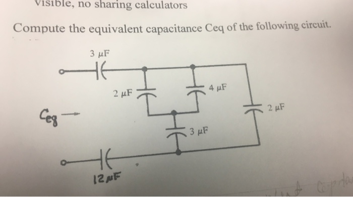 Solved Compute the equivalent capacitance Ceq of the | Chegg.com