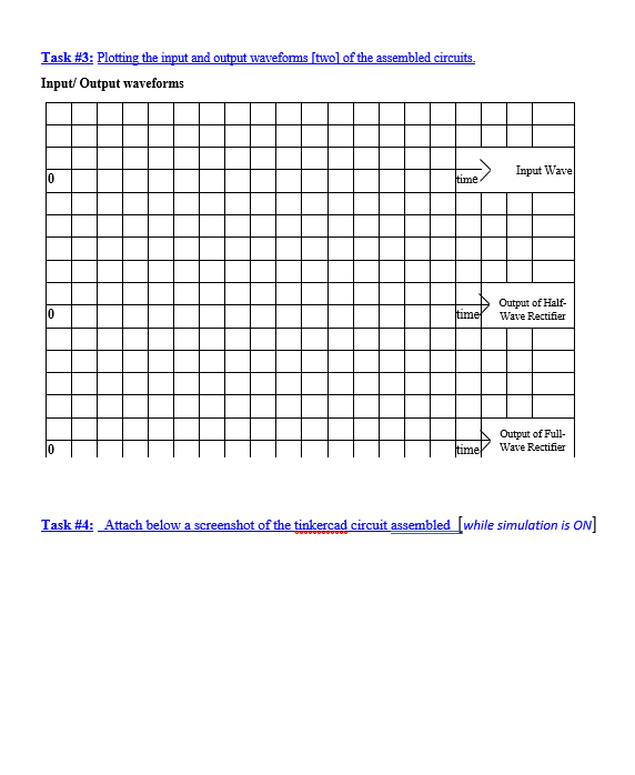 Solved Task#1: Set up a HWR and measure the output wave | Chegg.com