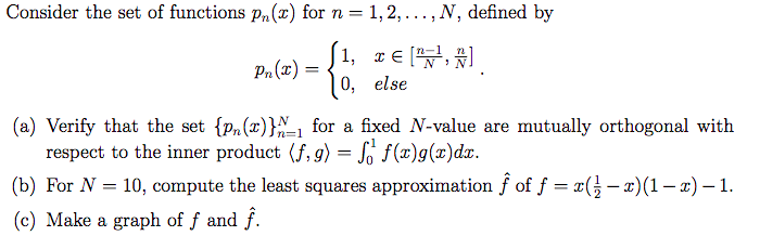 Solved Consider the set of functions p(x) for n = 1,2,..., | Chegg.com