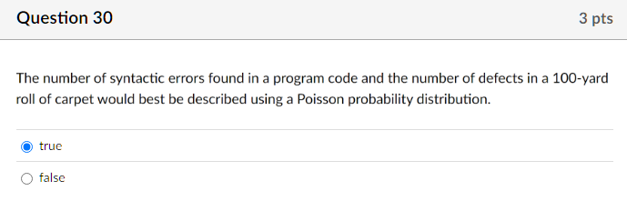 Solved Question 30The number of syntactic errors found in a | Chegg.com