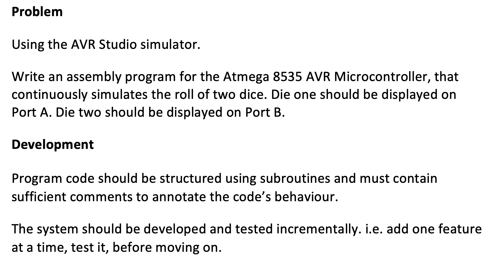 Problem Using the AVR Studio simulator. Write an | Chegg.com