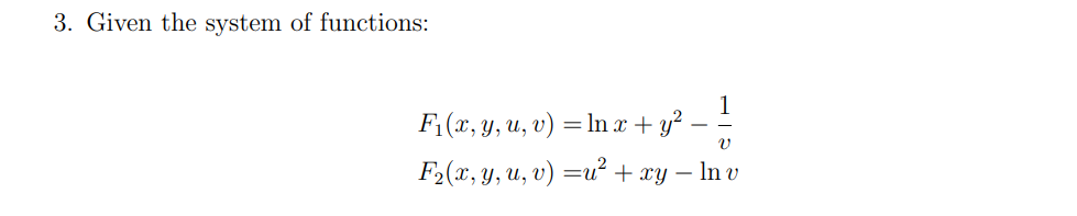 Solved 3. Given the system of functions: | Chegg.com