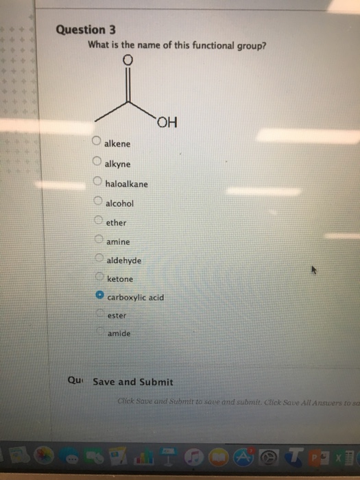 Solved Question 3 What is the name of this functional group? | Chegg.com