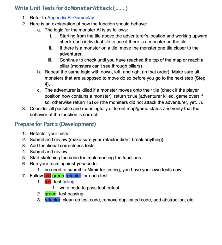 General Instructions for Writing Unit Tests 1. Pick a | Chegg.com