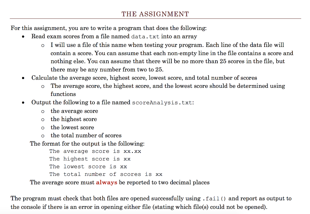 Solved THE ASSIGNMENT . O O . For this assignment, you are | Chegg.com