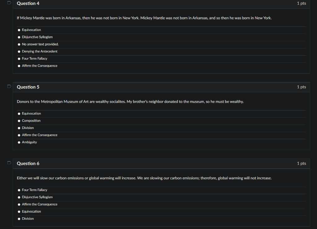Solved Question 1 1 pts Everybody in this room is a baseball | Chegg.com