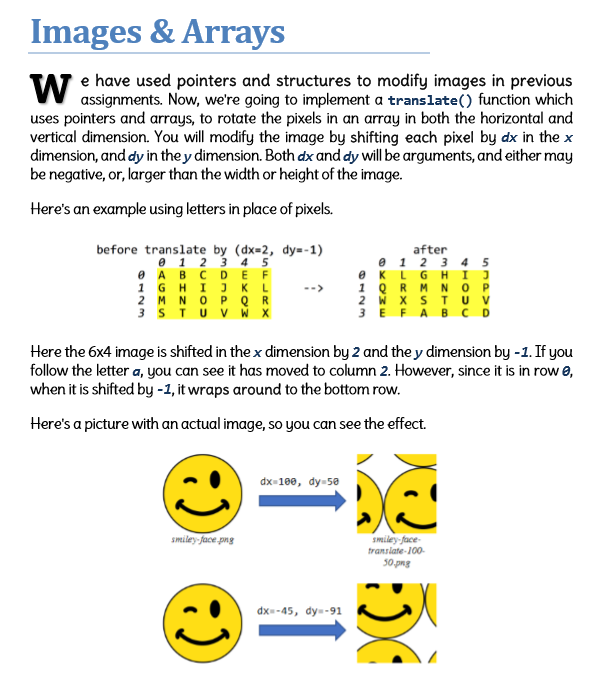 Images & Arrays TAT e have used pointers and | Chegg.com
