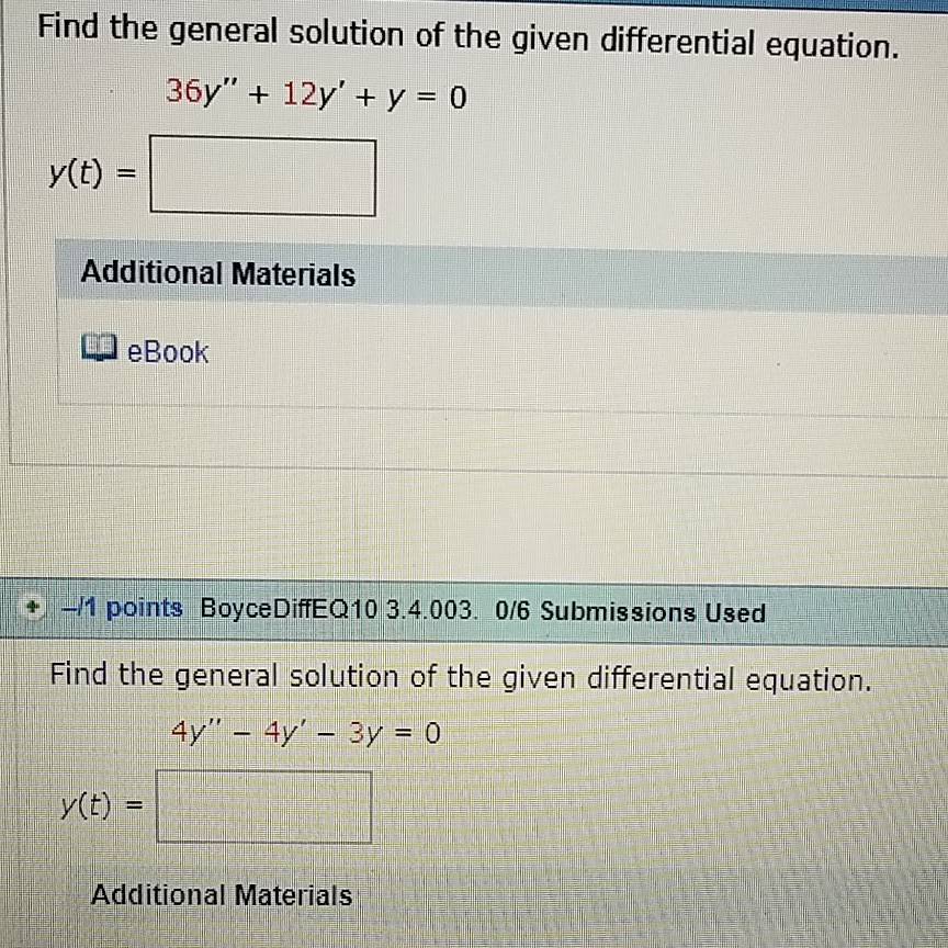 Solved Find the general solution of the given differential | Chegg.com