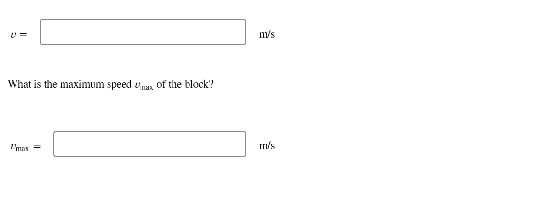Solved A block of mass m=4.43 kg is attached to a spring | Chegg.com