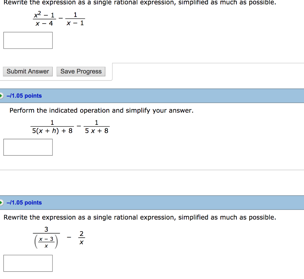 Solved Rewrite the expression as a single rational | Chegg.com