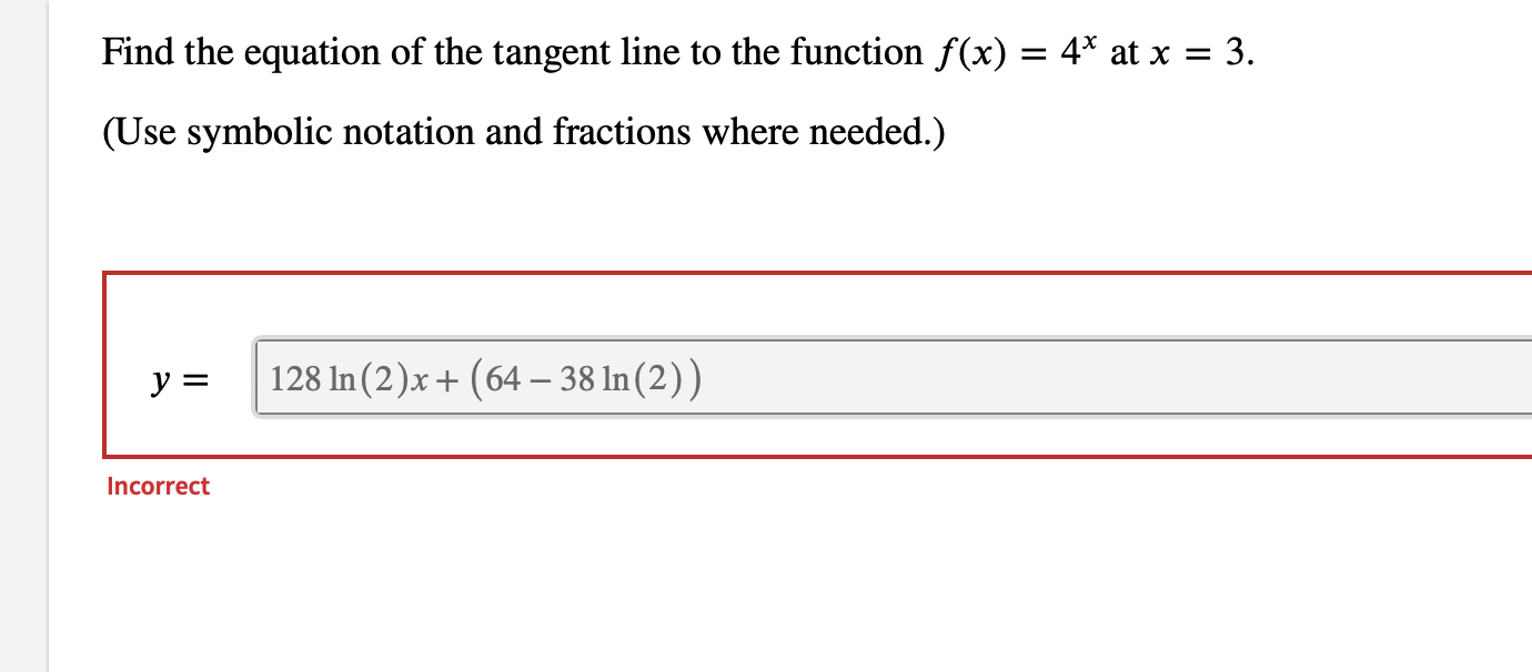 Solved Find the equation of the tangent line to the function | Chegg.com