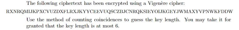 Solved The following ciphertext has been encrypted using a | Chegg.com