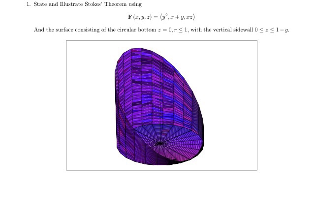 Solved State and Illustrate Stokes Theorem using F (x, y, | Chegg.com