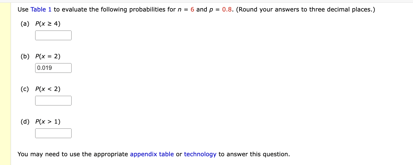 Use Table 1 to evaluate the following probabilities | Chegg.com