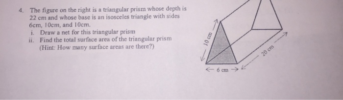Solved The figure on the right is a triangular prism whose | Chegg.com