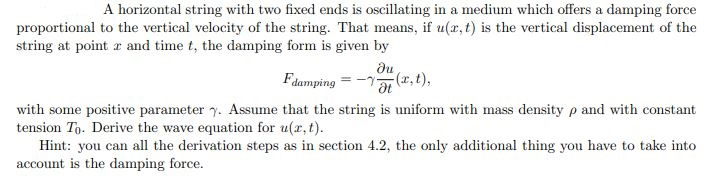 A horizontal string with two fixed ends is | Chegg.com
