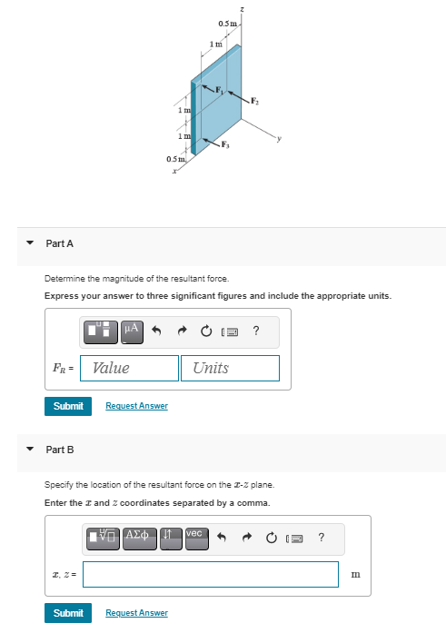 Solved Replace the parallel force system acting on the plate | Chegg.com