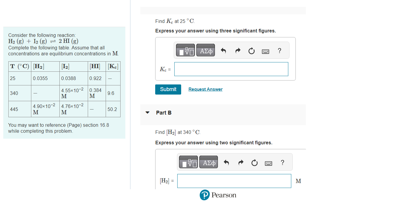 Solved Find Kc at 25∘C. Express your answer using three | Chegg.com