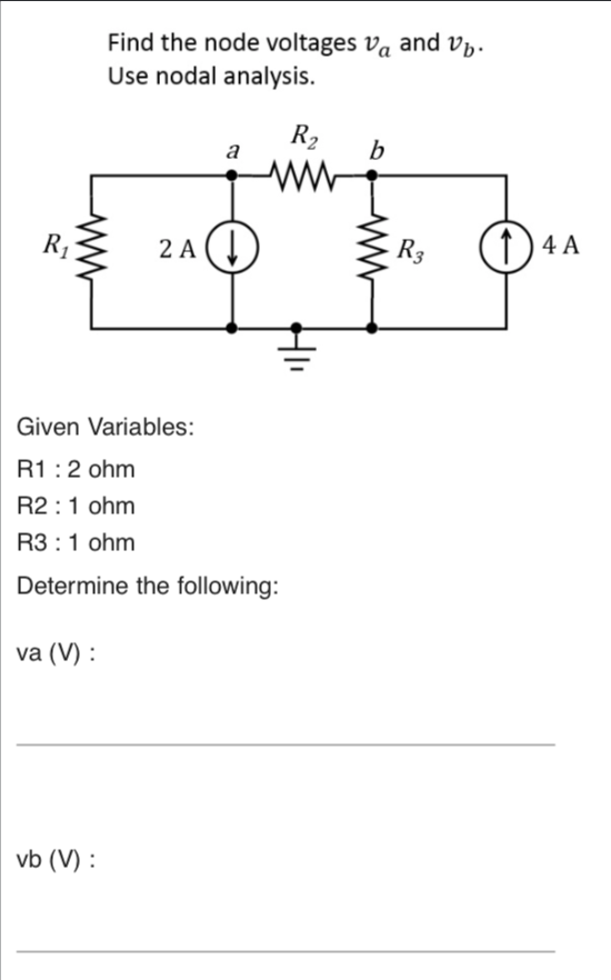 Solved Find the node voltages va and vp. Use nodal analysis. | Chegg.com