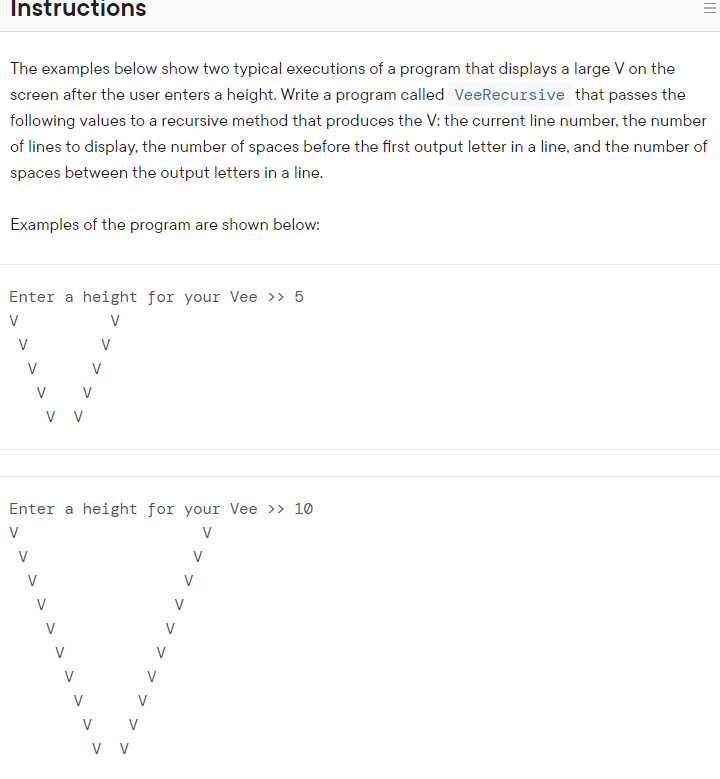 Solved The examples below show two typical executions of a | Chegg.com