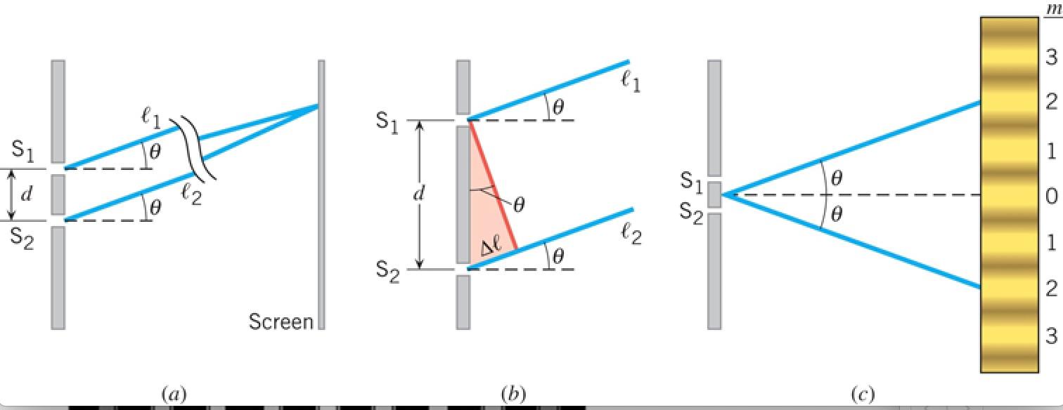 Solved The figure shows the interference pattern obtained in | Chegg.com
