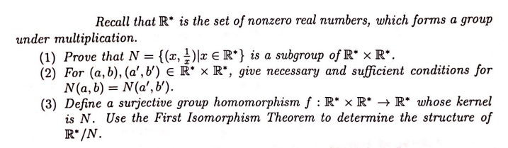 Recall that R∗ is the set of nonzero real numbers, | Chegg.com