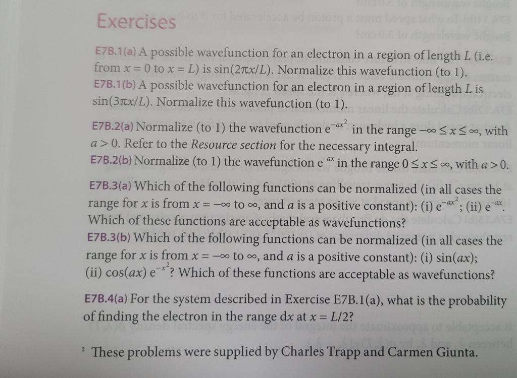 Solved Exercises more 6-ax² - E7B.1(a) A possible | Chegg.com