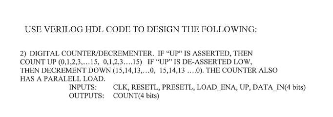 Solved USE VERILOG HDL CODE TO DESIGN THE FOLLOWING: 2) | Chegg.com Solved USE VERILOG HDL CODE TO DESIGN THE FOLLOWING: 2) | Chegg.com