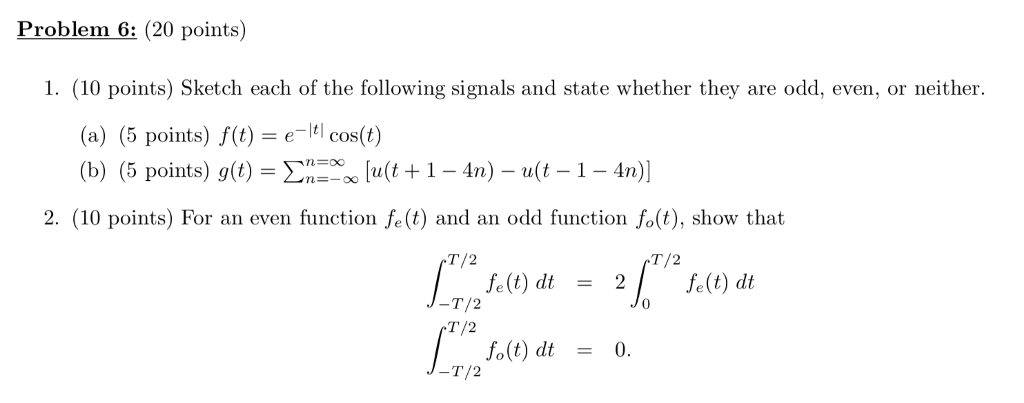Solved Problem 6 20 Points 1 10 Points Sketch Each Of