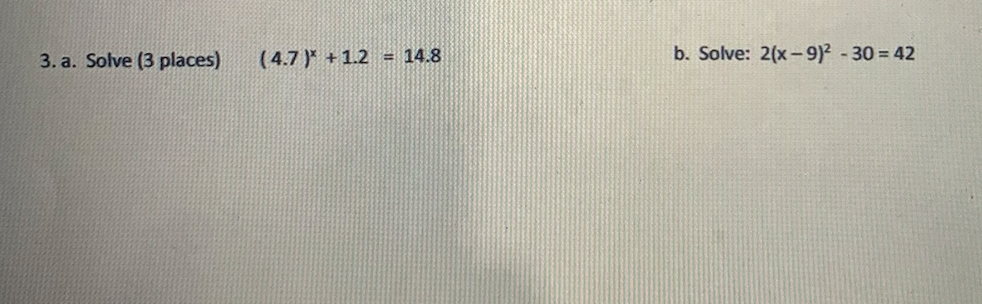 Solved 2. Solve: x - 17x + 16x = 0 3.a. Solve (3 places) | Chegg.com