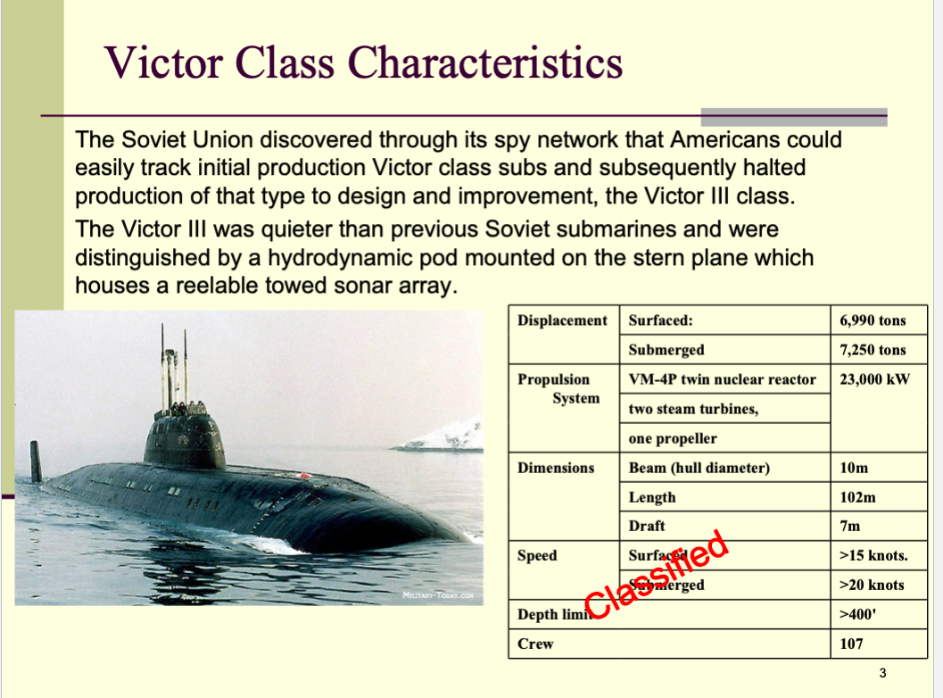 Solved Victor Class Characteristics The Soviet Union | Chegg.com