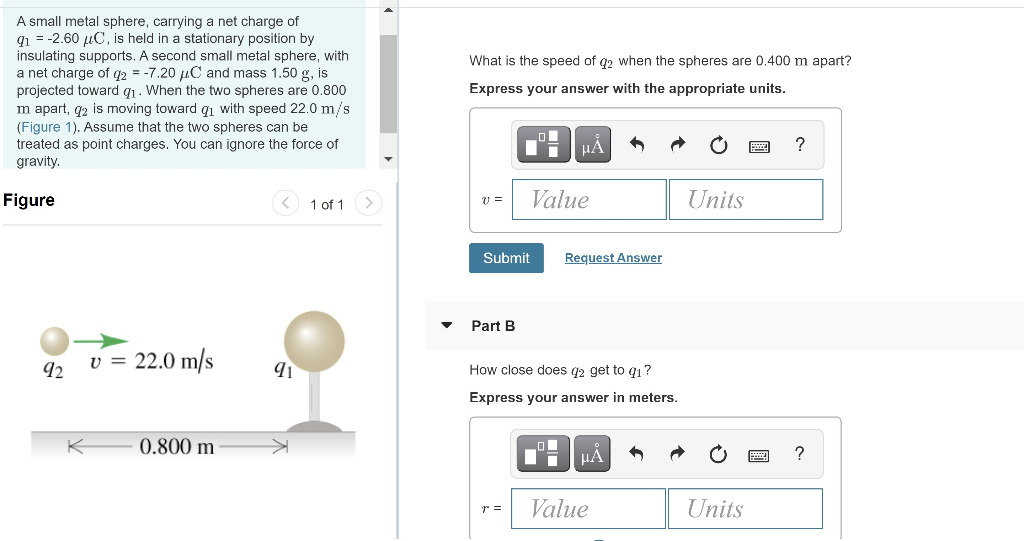 Solved A small metal sphere, carrying a net charge of 91 = | Chegg.com