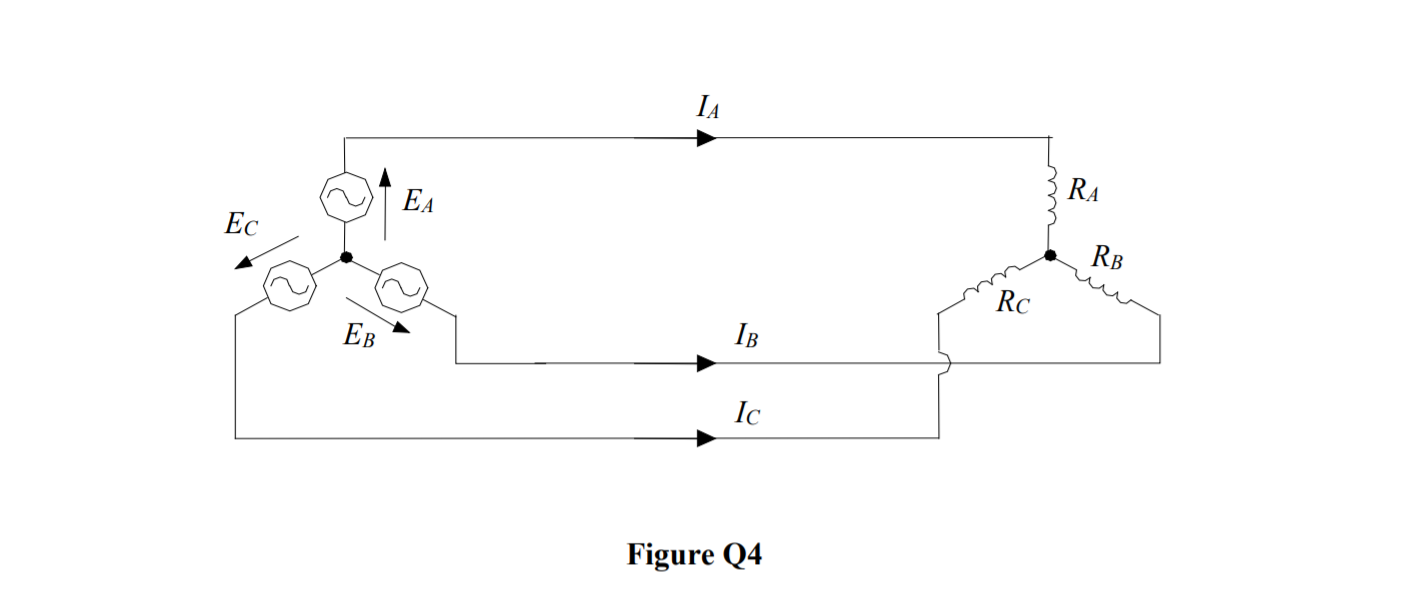 Solved 4. A three-phase, three-wire ABC sequence system with | Chegg.com