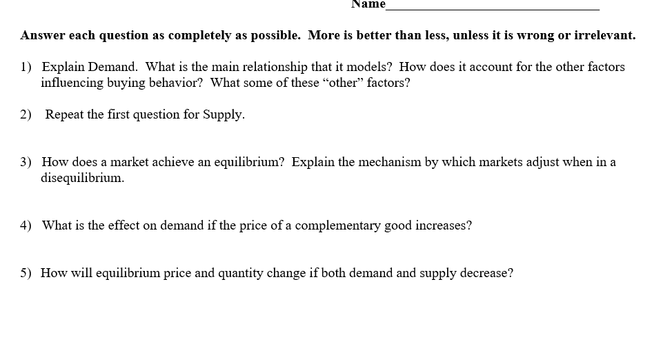 Solved Answer questions and explain. Questions on document. | Chegg.com