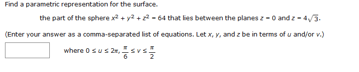 Solved Find a parametric representation for the | Chegg.com