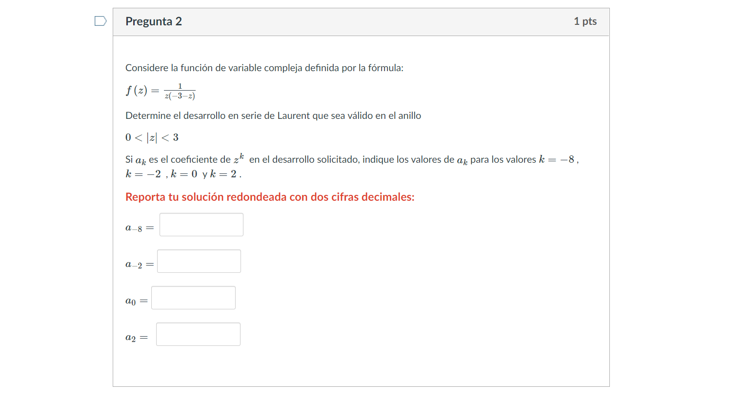 Solved Consider the complex variable function defined by the | Chegg.com