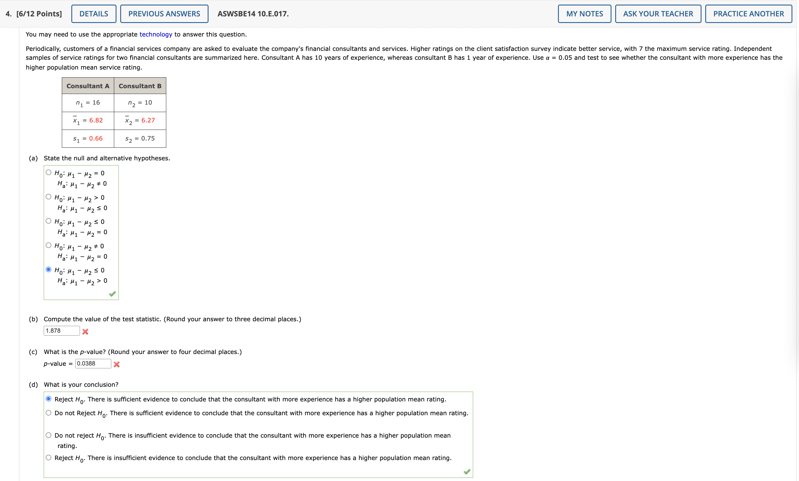 Solved (a) State the null and alternative hypotheses. | Chegg.com