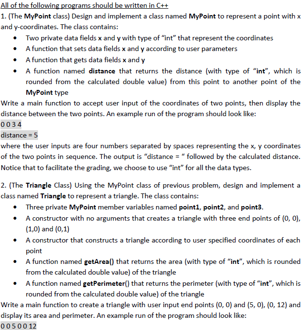 Solved All of the following programs should be written in | Chegg.com