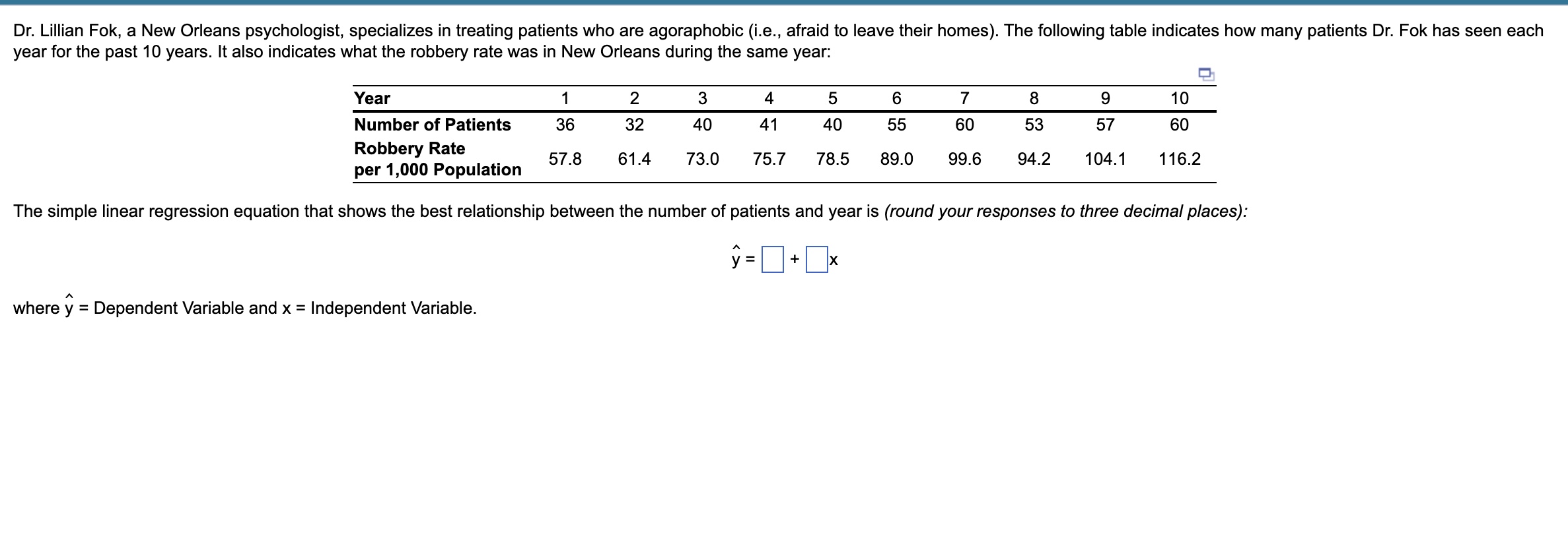 Solved Identify Where Y ﻿dependent Variable And X 9359